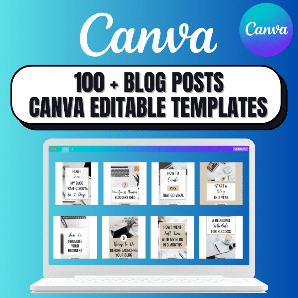 100 + Blog Posts Canva Editable Templates for Social Media – Templifyed